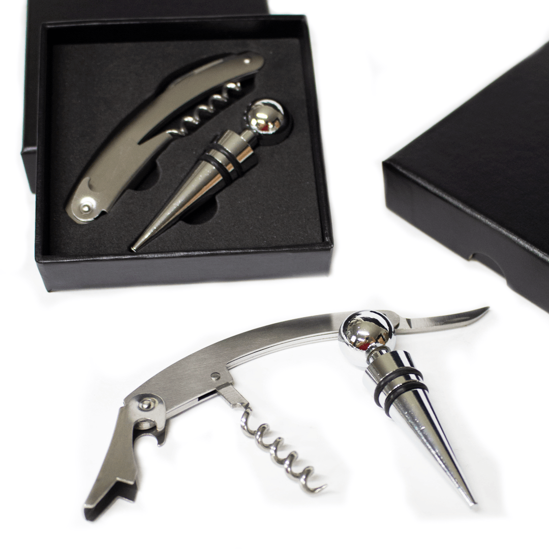 Kit Vinho Personalizado com Caixa de Presente + 2 Peças - Londrigifts